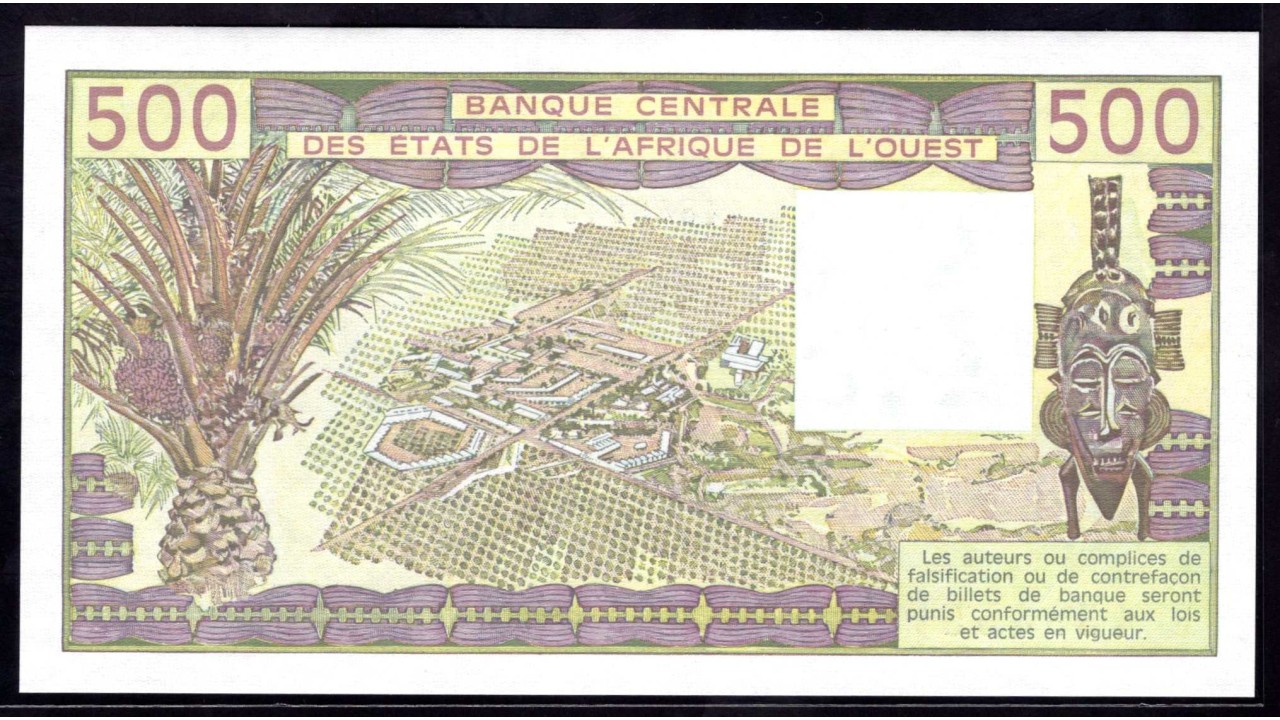 Сенегал 500 франков 1988 (BANQUE CENTRALE DES ETATS DE L'AFRIQUE DE L ...